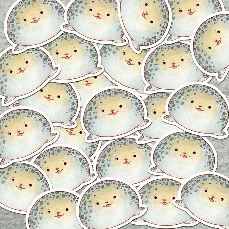 Baby Seal Sticker Harbour Seal Sticker Seal Sticker Cute | Etsy