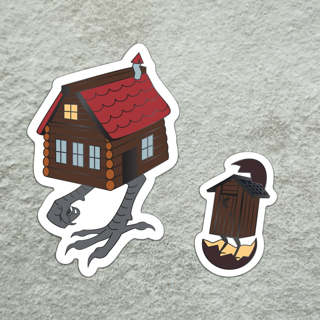 Baba Yaga Sticker, Spooky Sticker, Christmas Sticker, Halloween Sticker ...