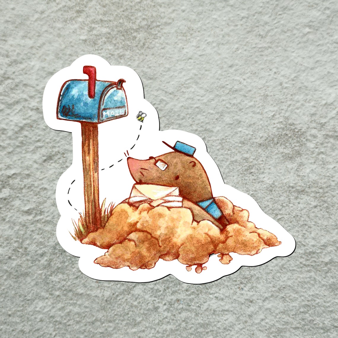 Mail Mole Sticker Mailman Mole Sticker USPS Sticker Mole | Etsy
