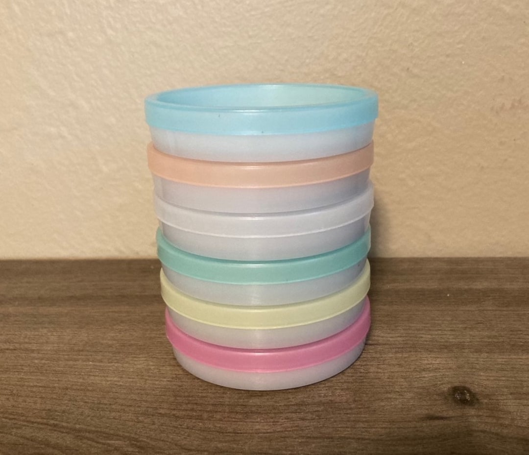 Set of 6 Vintage Pastel Tupperware Coasters - Etsy