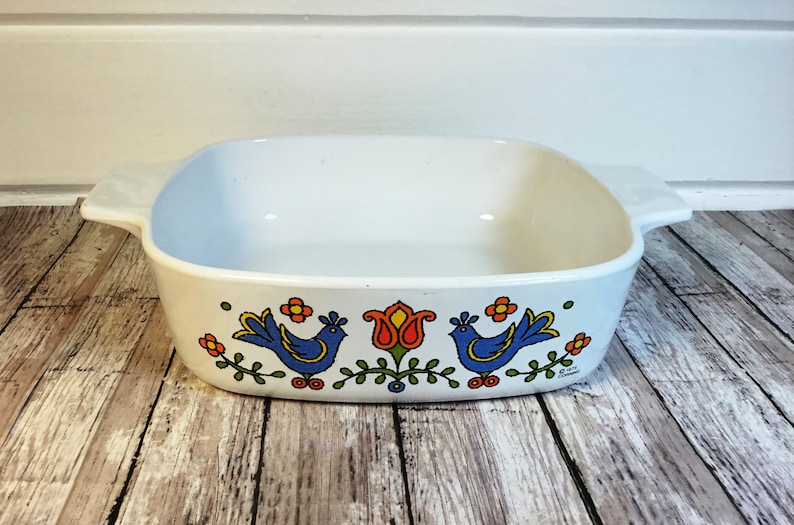 Vintage Corning Ware Country Festival A-1 1 Quart Baking/casserole Dish ...