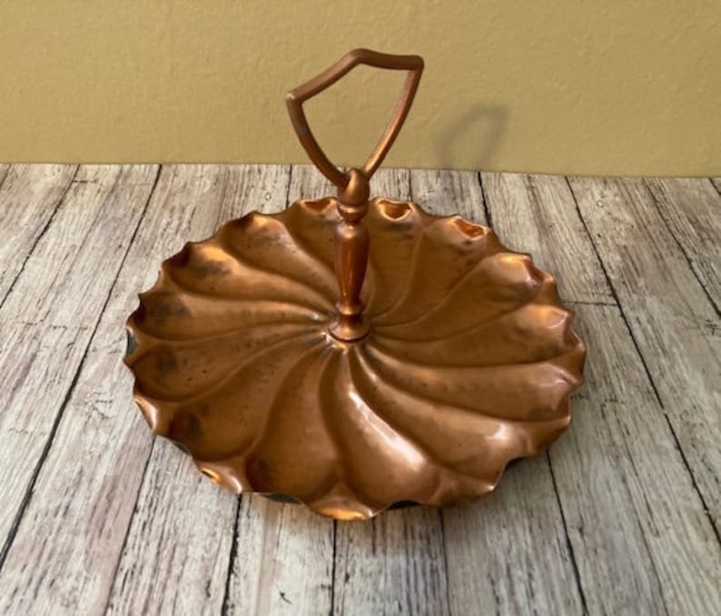 Vintage Gregorian Copper Snack Tray - Etsy