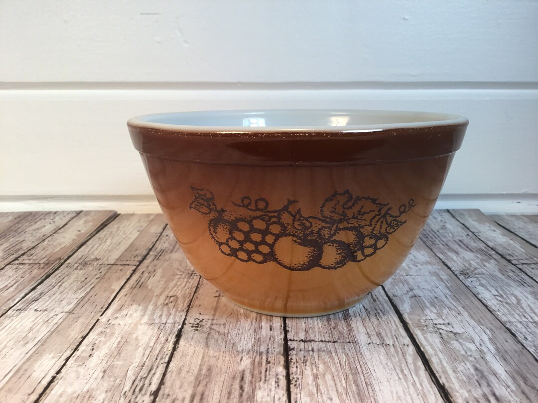 Vintage Pyrex Bowl 401 Old Orchard Fruit Pattern - Etsy