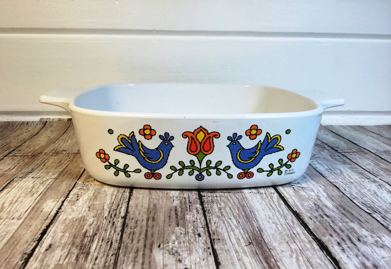 Vintage Corning Ware Country Festival A-1 1 Quart Baking/casserole Dish ...
