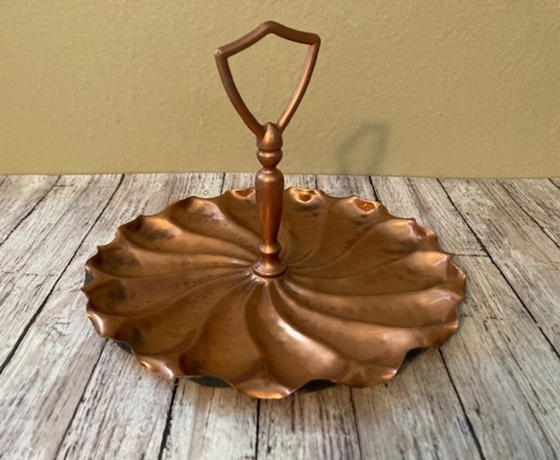 Vintage Gregorian Copper Snack Tray - Etsy