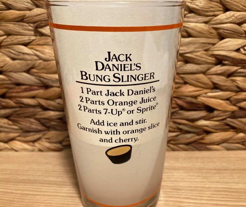 Vintage Jack Daniels Bung Slinger 12 Oz Drinking Glass - Etsy