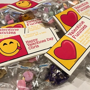 Funny Emoji Valentines Day Bag Toppers. Printable Downloads. Includes 8 ...