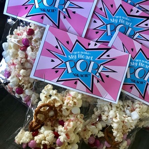 Valentines Day You Make My Heart Pop! -- Popcorn Gift Tags. Class Goody ...