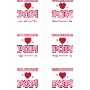 Valentines Gift Tag Valentines for Teacher Friend Classmate Popcorn ...