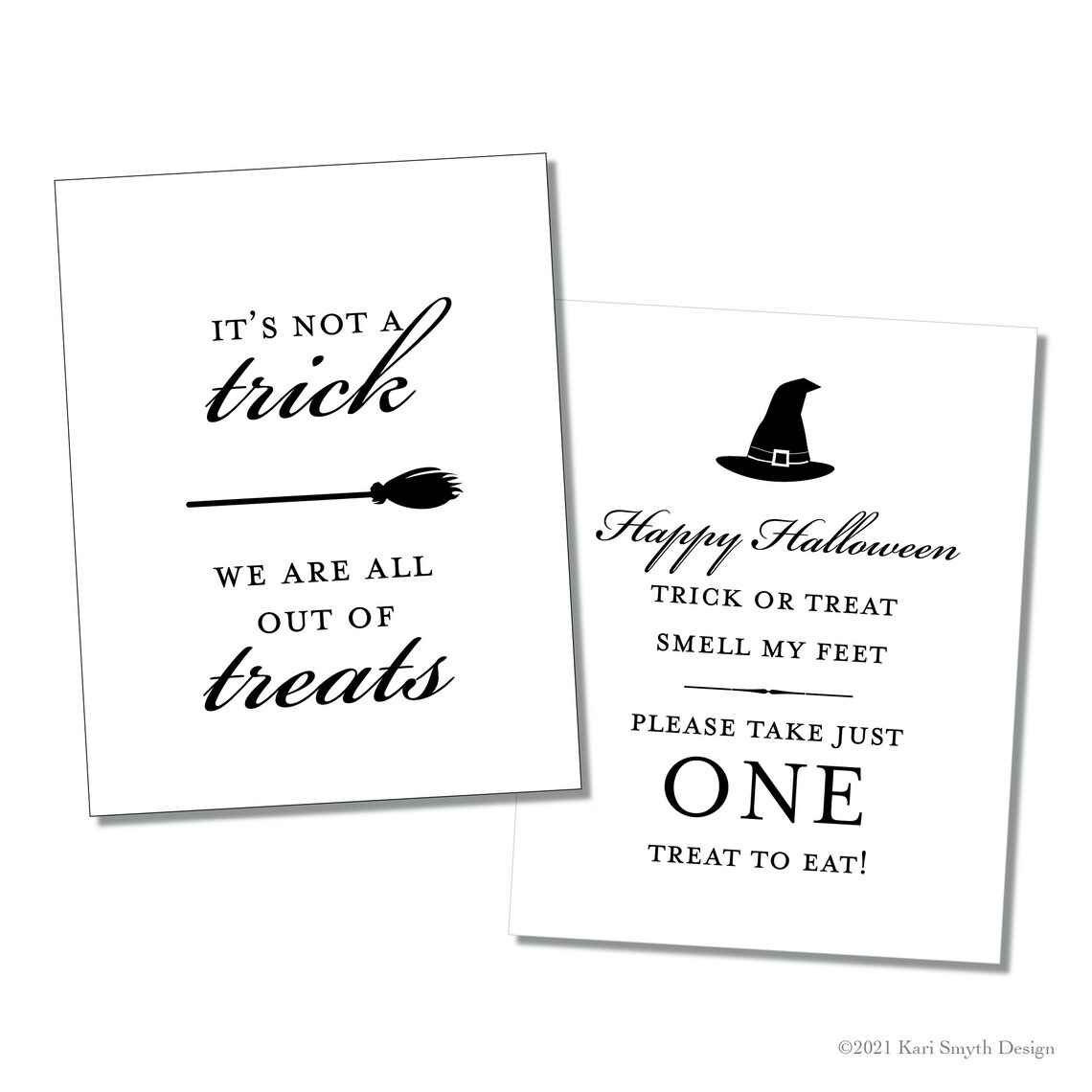Out of Candy & Only Take One Piece of Candy Printable - Etsy