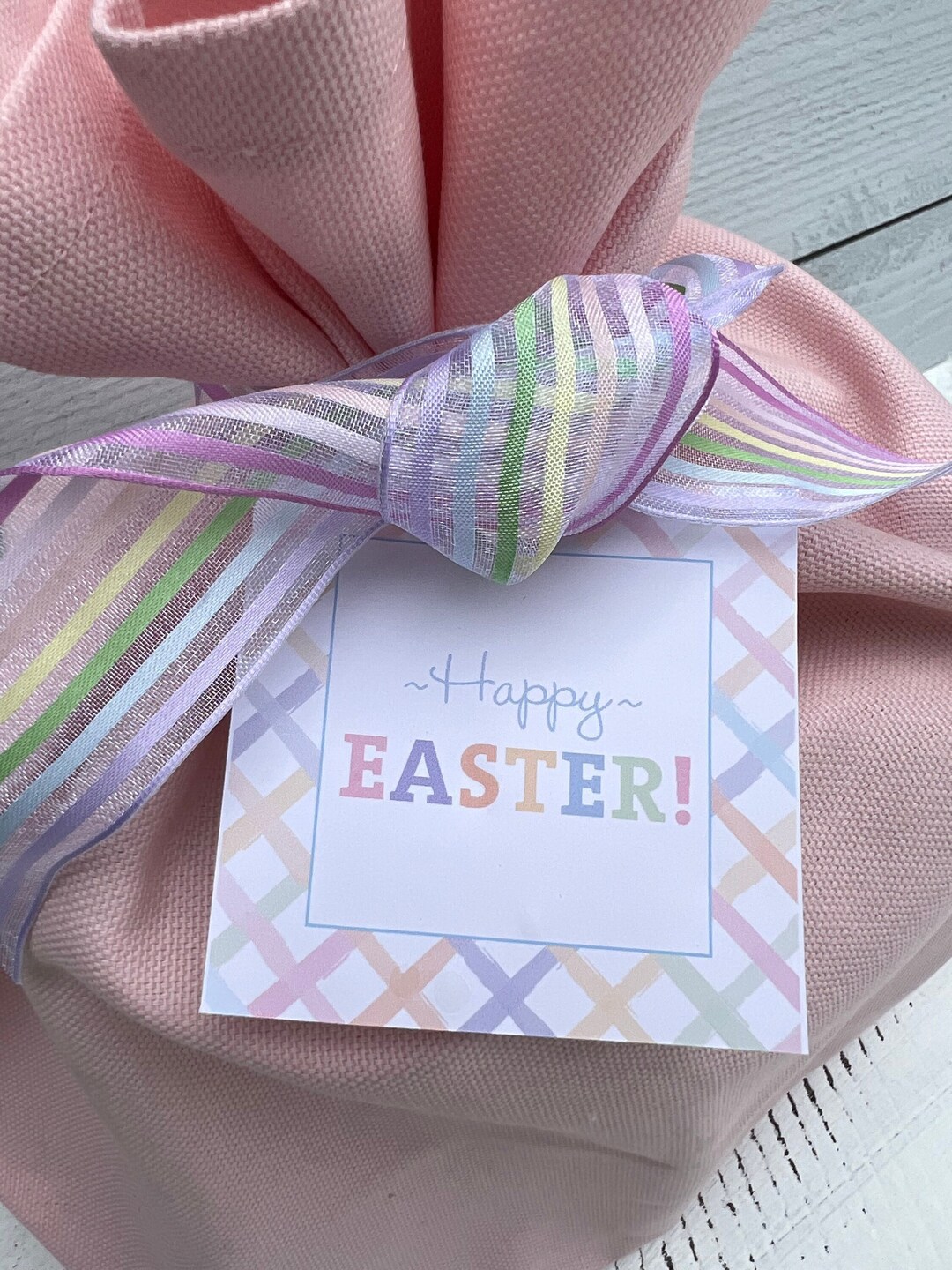 Happy Easter Pastel Plaid Printable Gift Tags or Easter Basket Gift ...