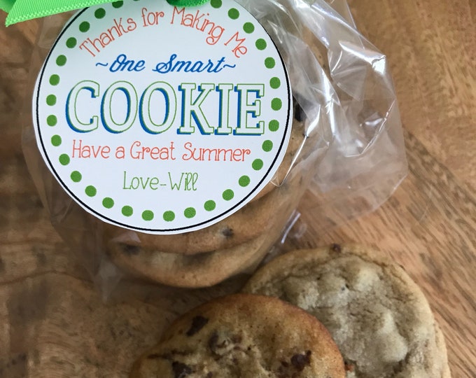One Smart Cookie Cookie Jar Gift Tag Teacher Appreciation - Etsy