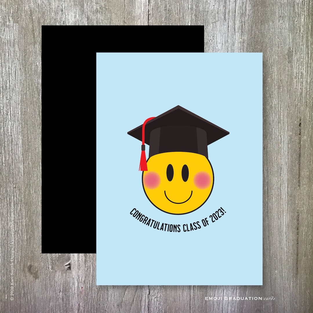Congratulations Class of 2023 Emoji Graduation Card Class of 2023 ...