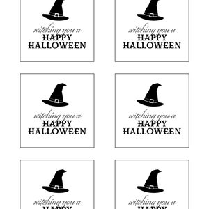 Halloween Gift Tag Printable Download Goody Bag Tag Happy Halloween Bag ...