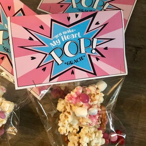 Valentines Day You Make My Heart Pop! -- Popcorn Gift Tags. Class Goody ...