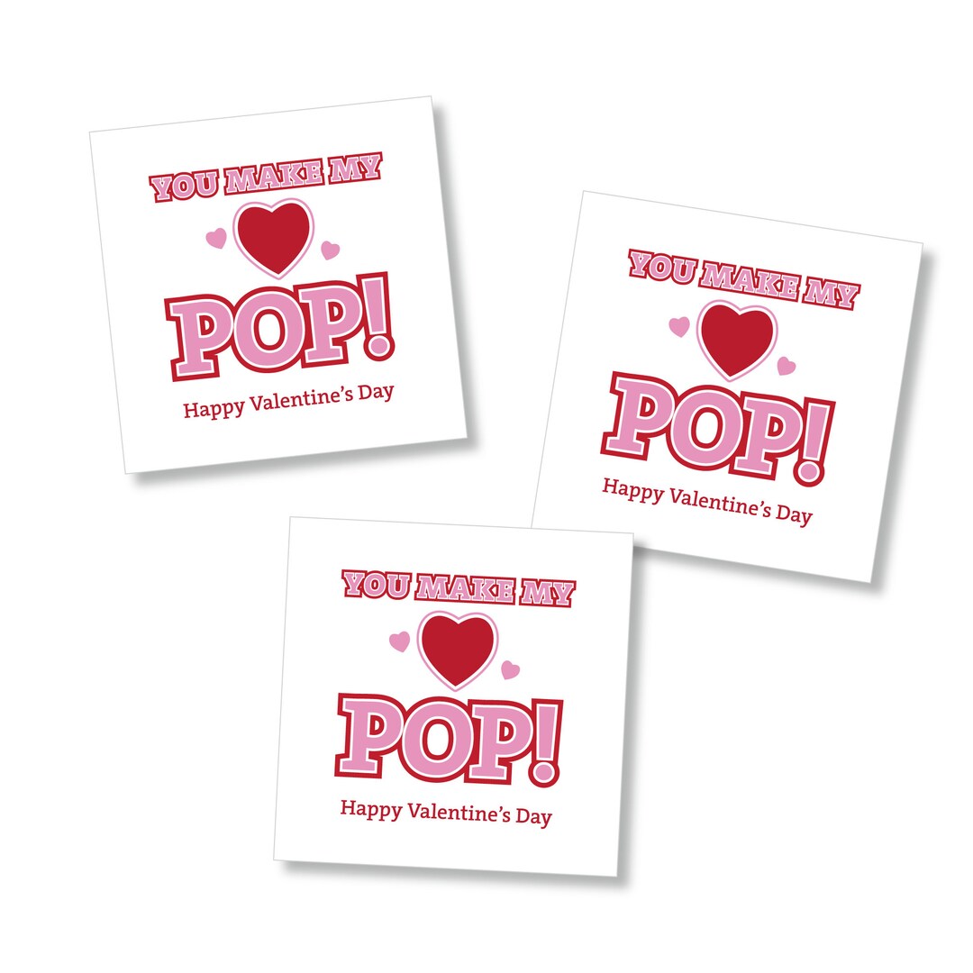 Valentines Gift Tag Valentines for Teacher Friend Classmate Popcorn ...