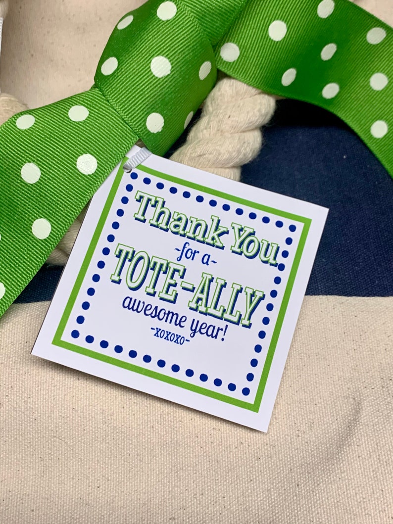 Teacher Appreciation Gift Tag, Tote Bag Printable (digital Download) - Etsy