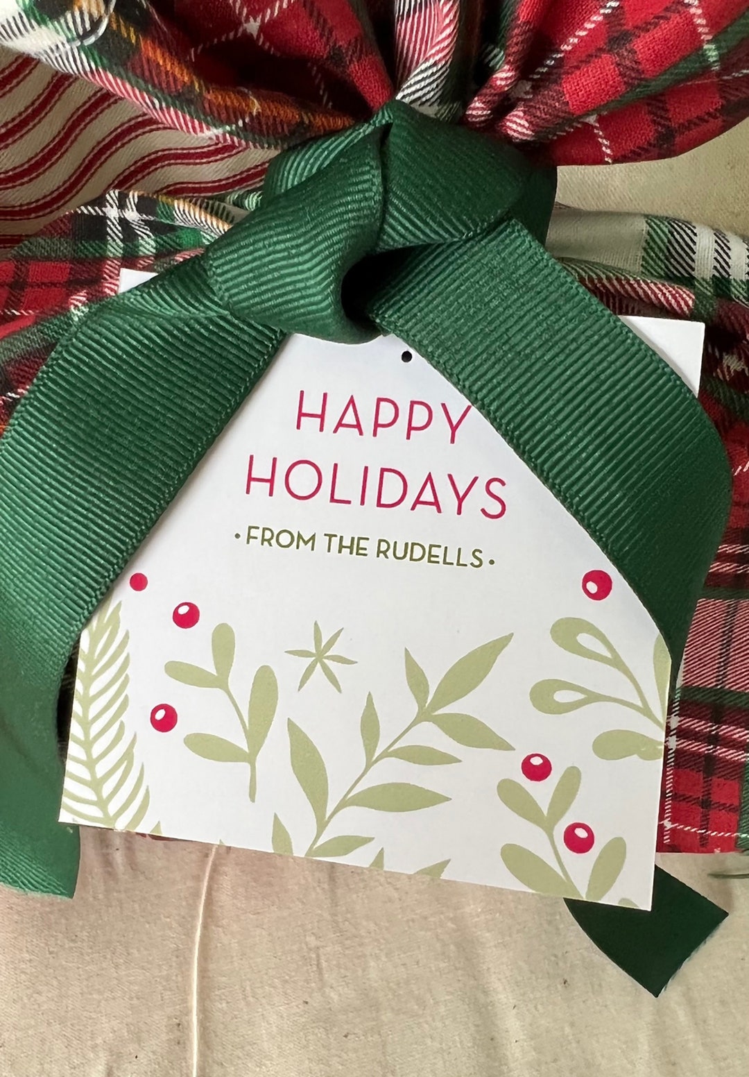 Flourish Happy Holidays Gift Tags Set of 12-2.75 X 2.75 Christmas ...
