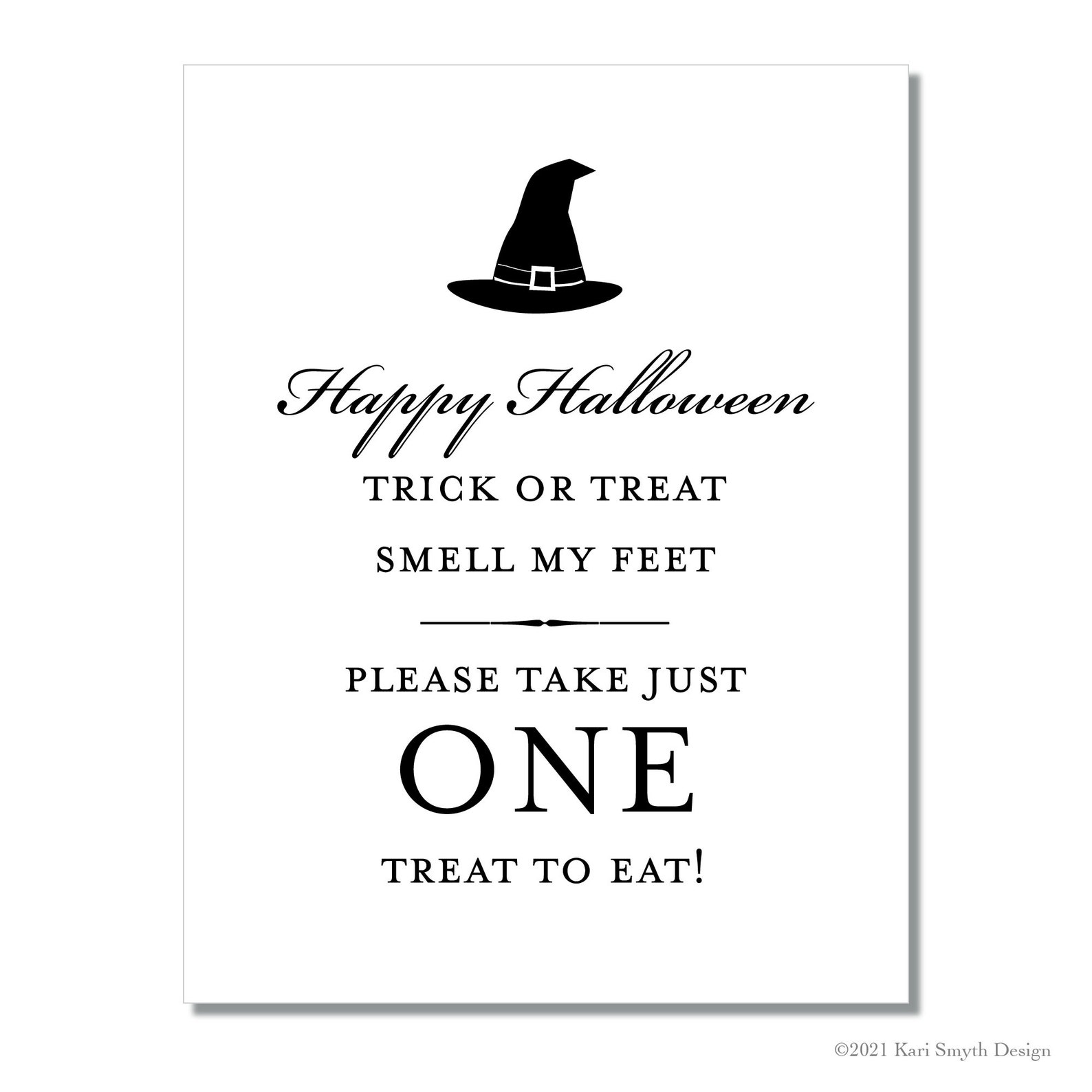 Only Take One Piece of Candy & Out of Candy Printable - Etsy