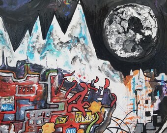 Radiohead Album Cover Collage Print on Stretched Canvas | Etsy UK