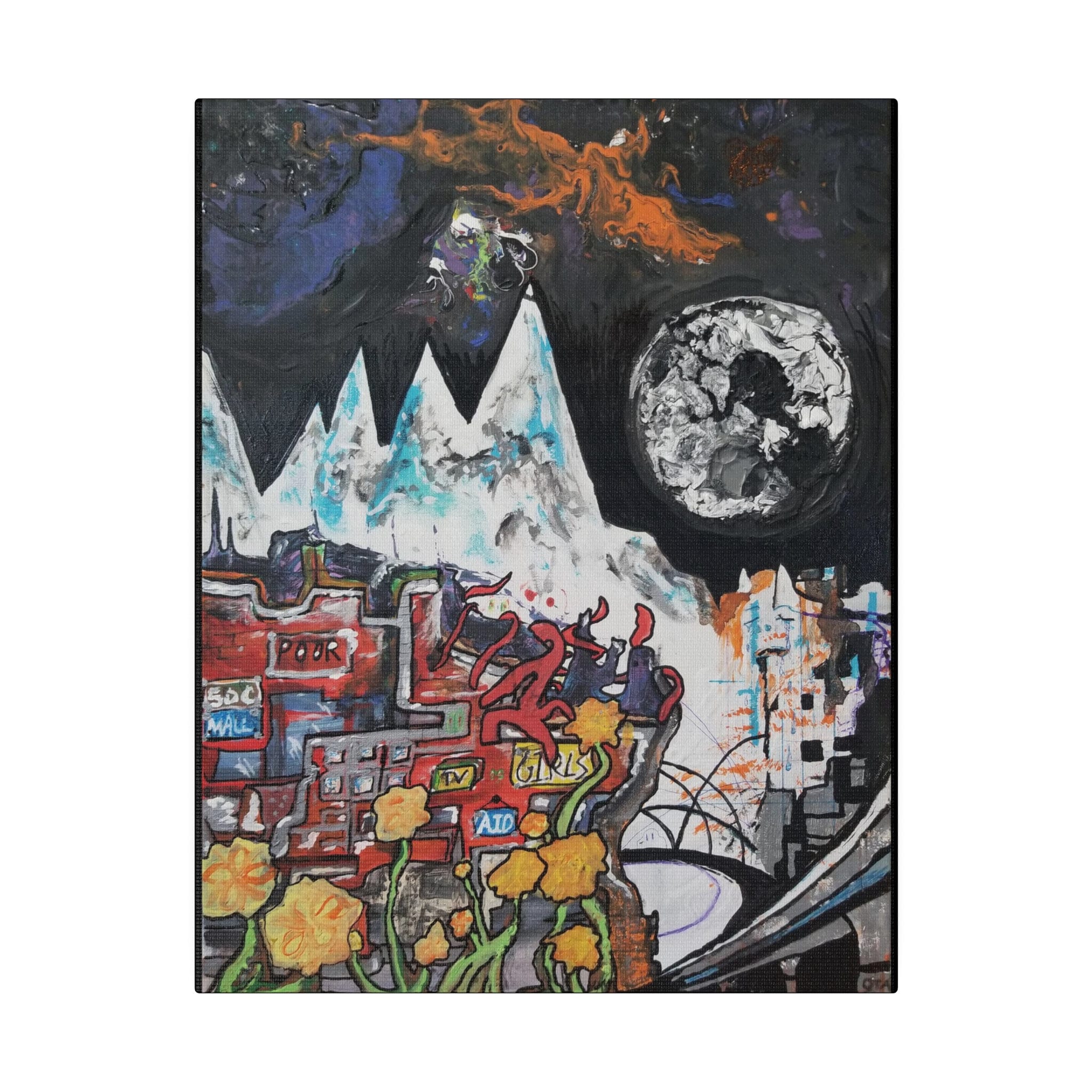 Radiohead Canvas Print, Album Cover Collage Of All Albums Together On ...