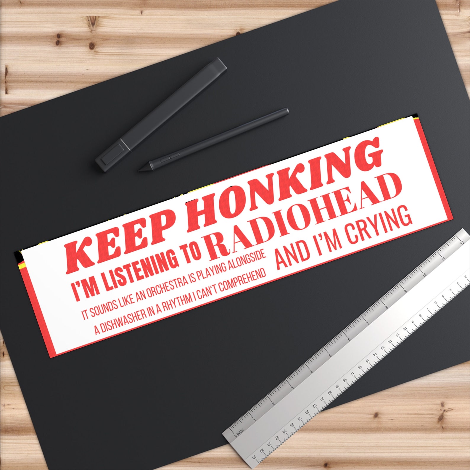 Radiohead "keep Honking" Bumper Sticker - Etsy