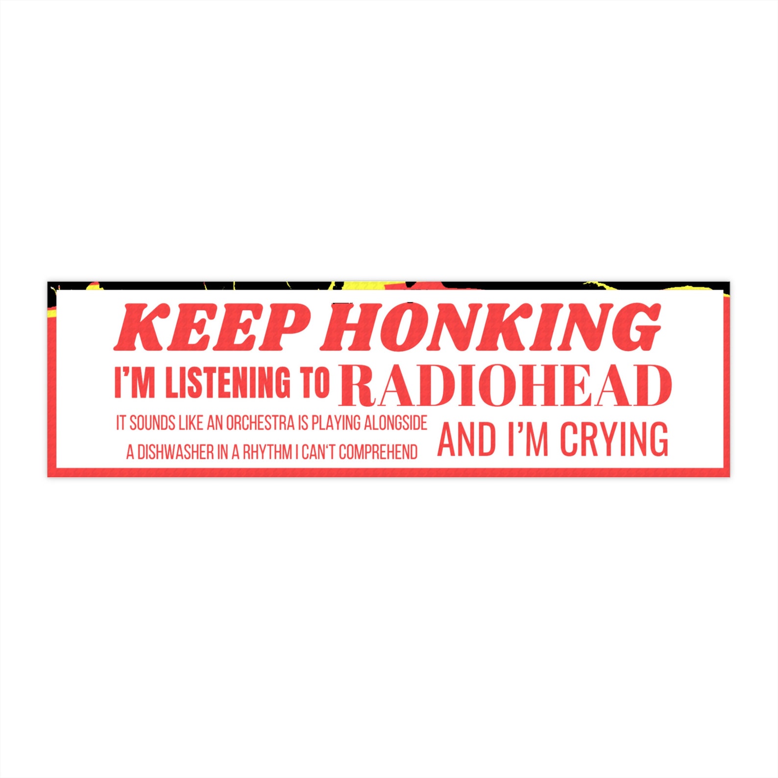 Radiohead "keep Honking" Bumper Sticker - Etsy