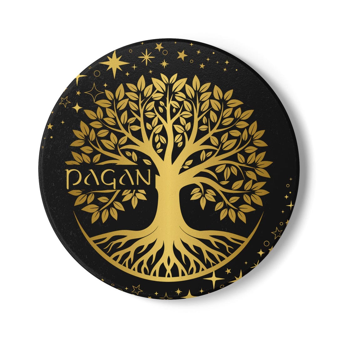 Pagan Tree of Life Ceramic Coaster, Home Decor, Unique Gift, Witchcraft ...