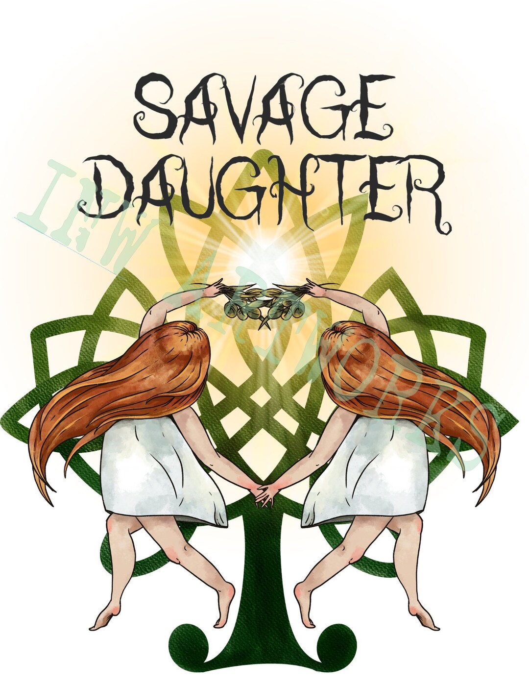 SAVAGE DAUGHTER, PAGAN Graphic for Sublimation, Tree of Life, Samhain ...