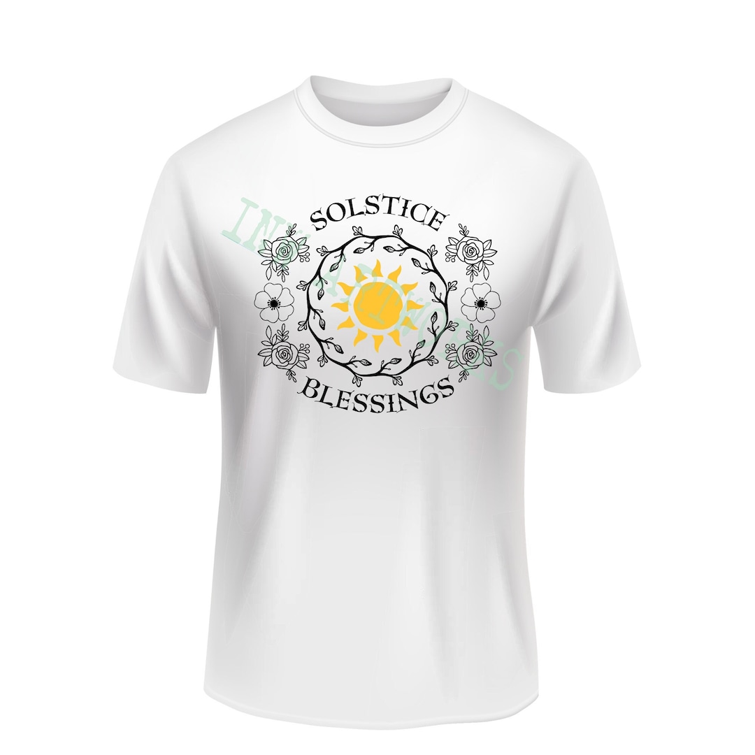 SOLSTICE BLESSINGS Cut File , Floral Wreath, Sun, Summer Solstice ...