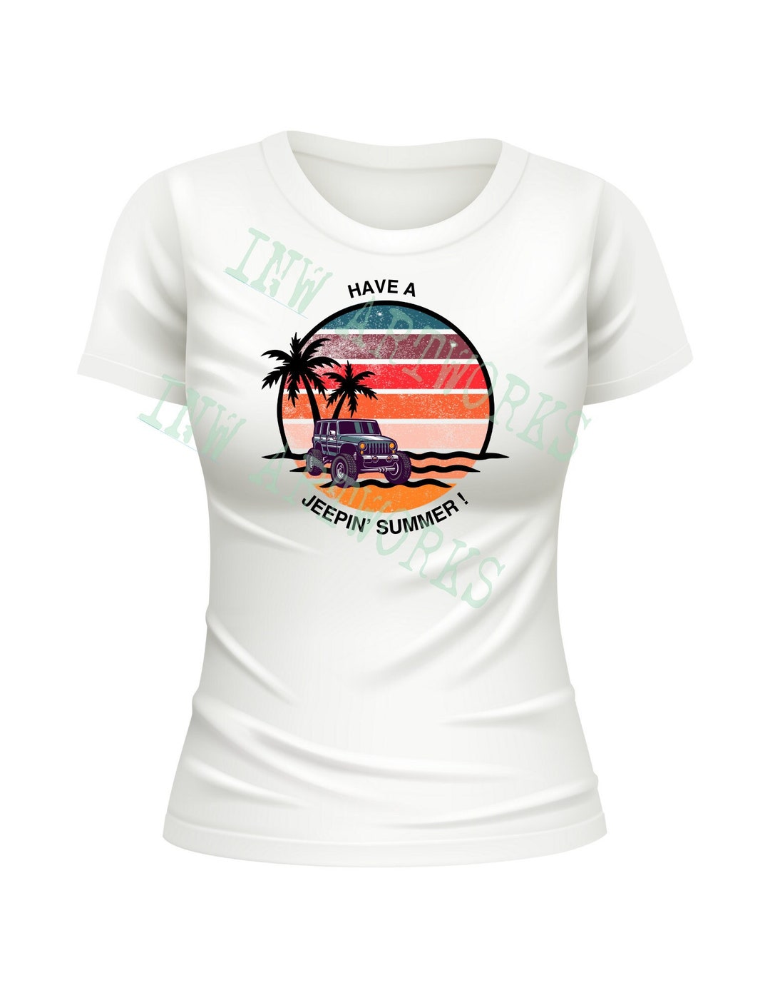 JEEPIN' SUMMER Graphic for Sublimation, Jeep, 4x4, off Road, Adventure ...