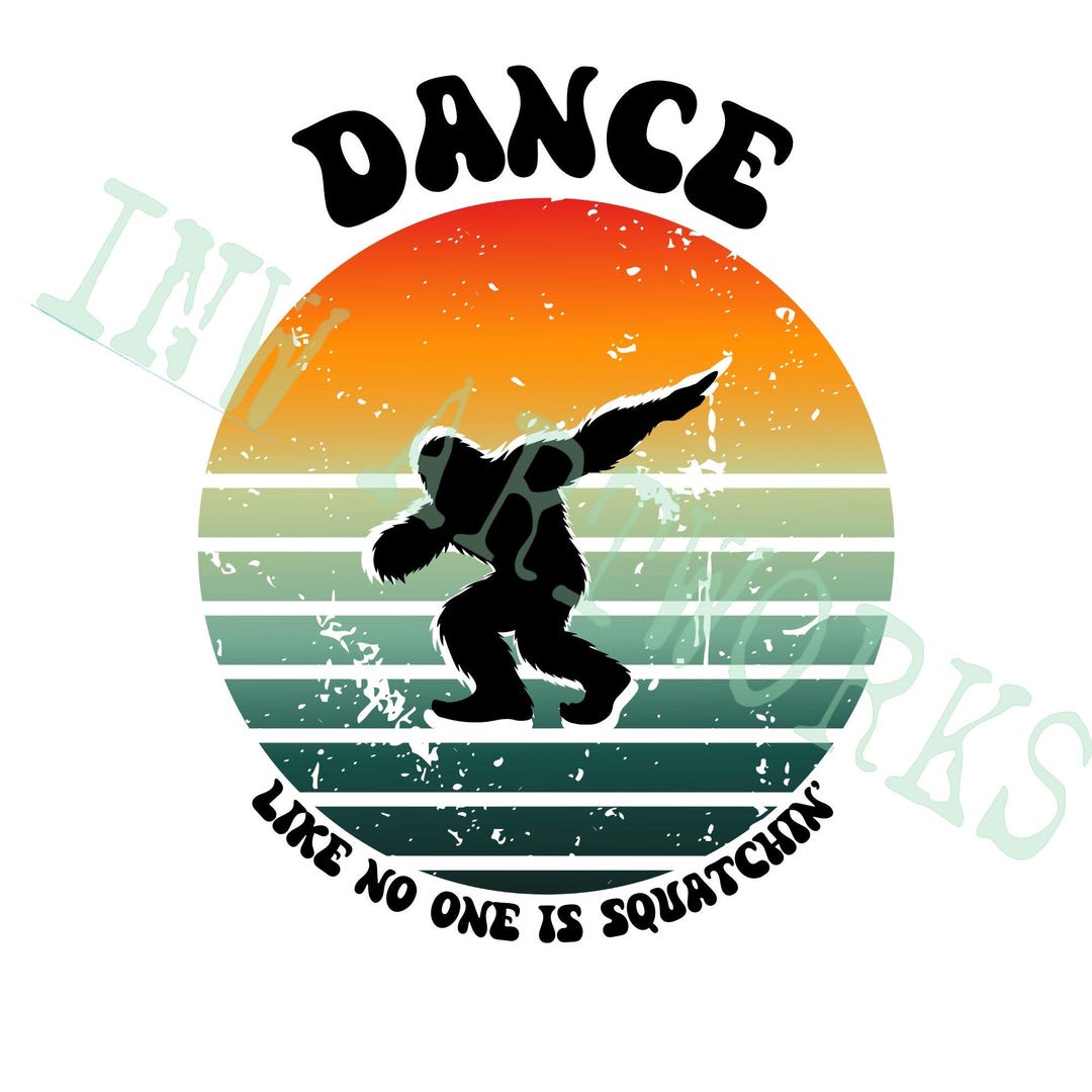 Dancing Bigfoot Retro PNG SVG JPG, Sasquatch Digital Download - Etsy