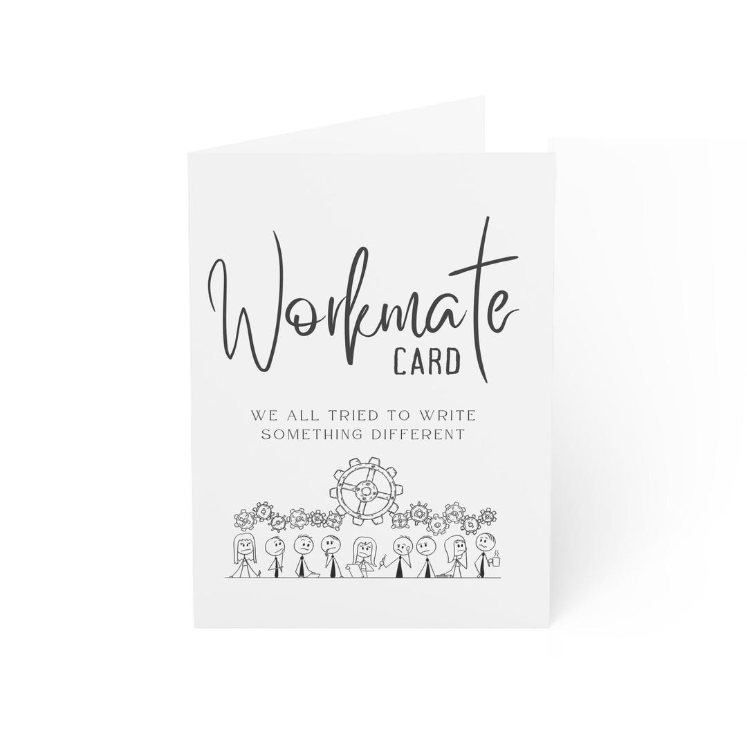Workmate Card Funny Office Greeting, Workplace Colleague Humor Fun ...