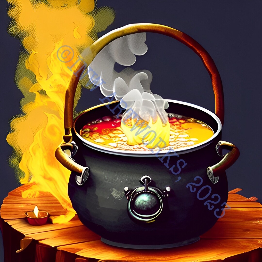 Bubbling Cauldron Wall Art, Instant Download - Etsy