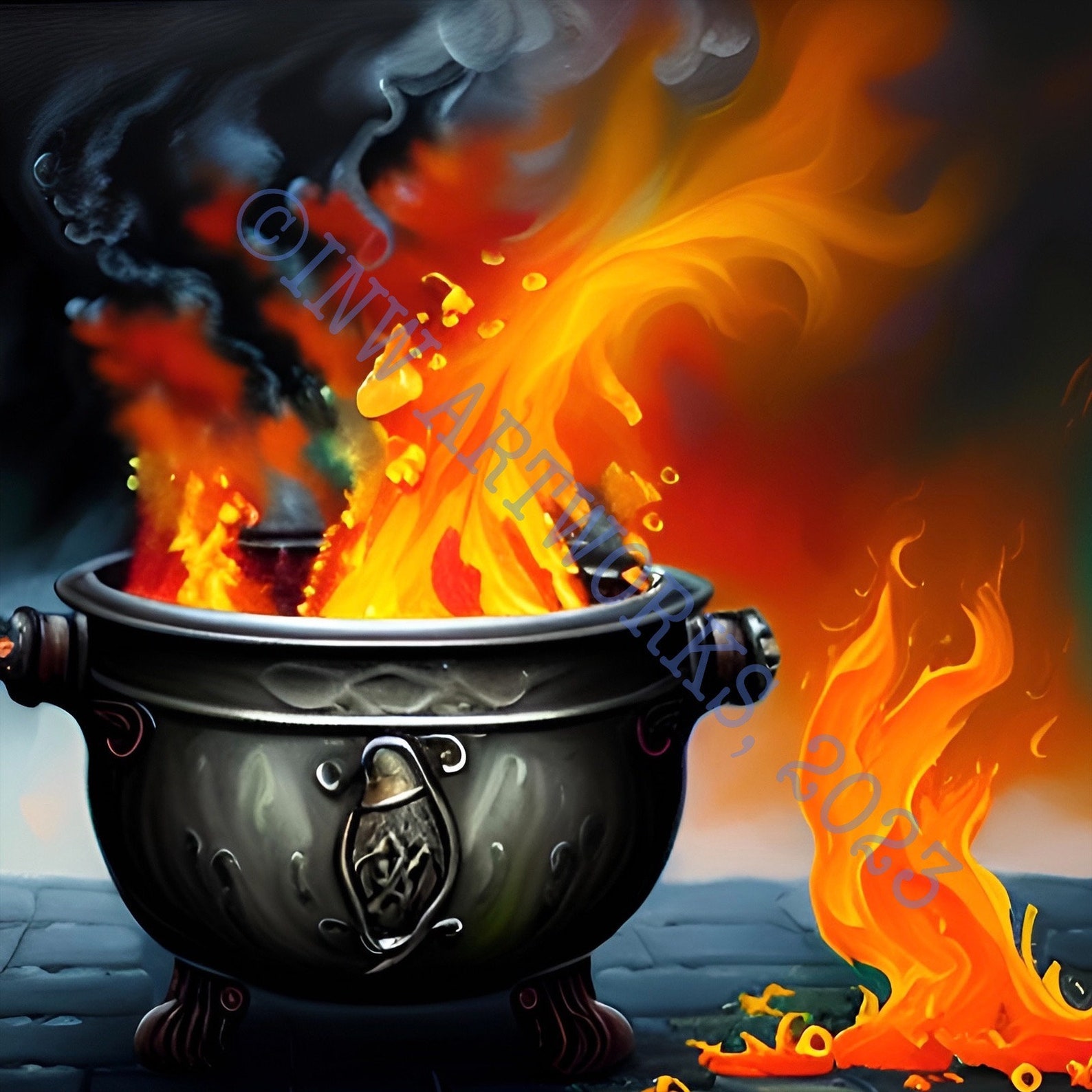 Cauldron of Fire Digital Download Print - Etsy