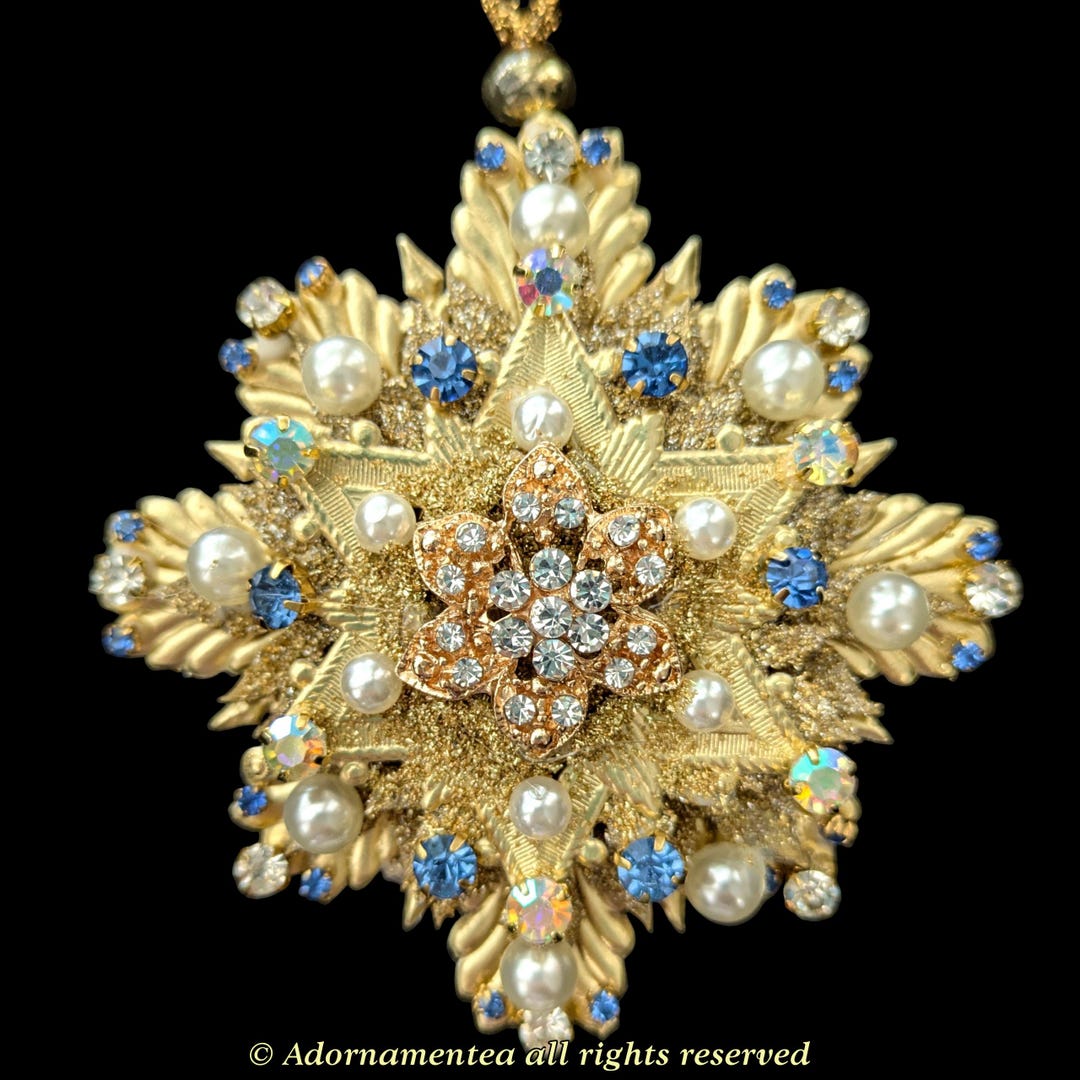 Victorian Christmas Ornament. Snowflake Ornament. Vintage Snowflake ...