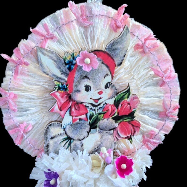 Victorian Style Easter Ornament: Blossoming Bunny Keepsake - Etsy
