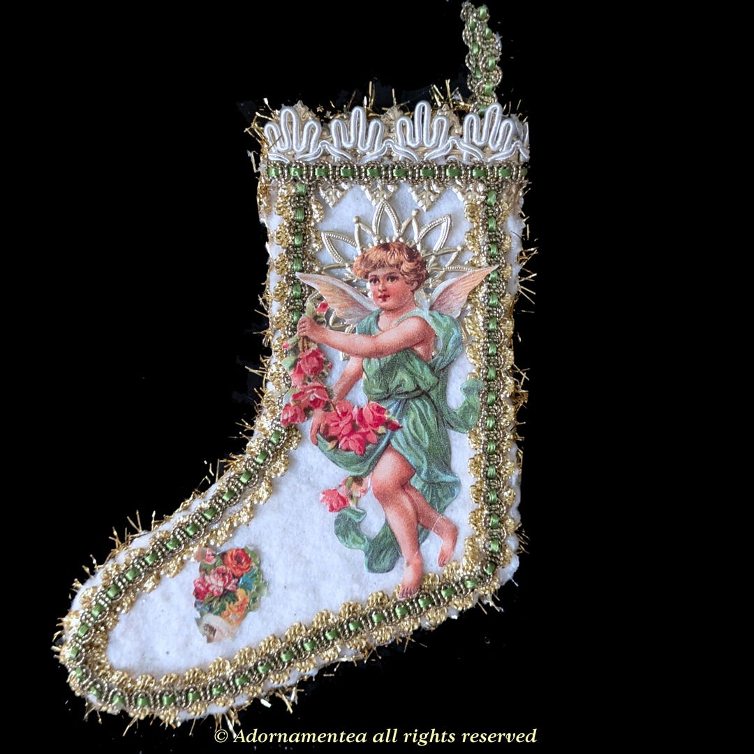 Victorian Christmas Ornament. Santa Ornament. Vintage Santa Ornament ...