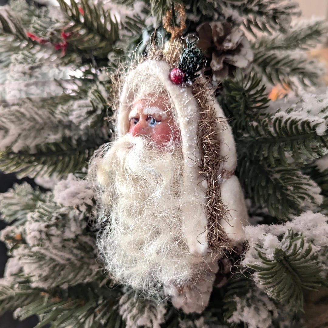 Victorian Christmas Ornament. Santa Claus Ornament. Vintage Style Santa ...