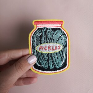 Pickle Jar, Embroidered Patch|machine Embroidered Patch|gift for Pickle ...