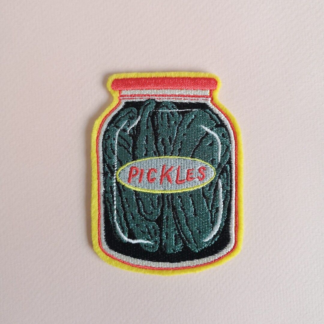 Pickle Jar, Embroidered Patch|machine Embroidered Patch|gift for Pickle ...