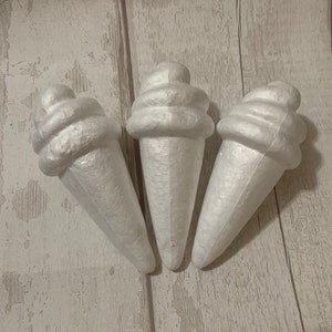 Styrofoam Ice Cream Cones, Set of 3 - Etsy