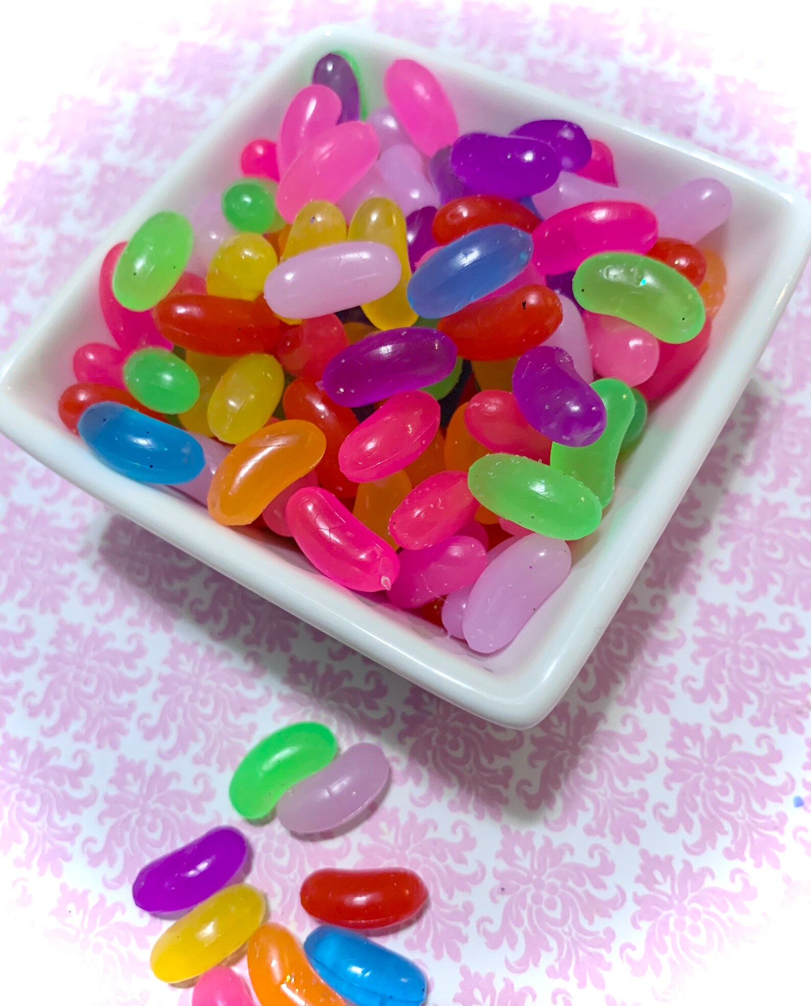 Fake Jelly Beans, Faux Jelly Beans, Jelly Bean Cabochons, Choice of 2 ...