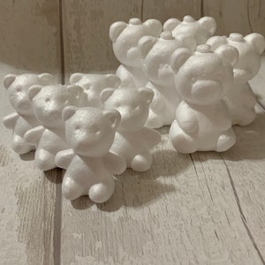 Mini Styrofoam Bear, Set of 5, Fake Candy Bear - Etsy