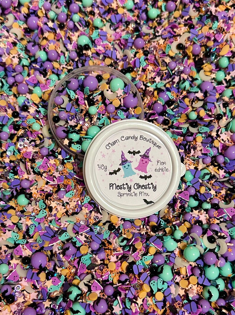 Pastel Halloween Fake Sprinkles: Polymer Clay Sprinkles, Mostly Ghostly ...