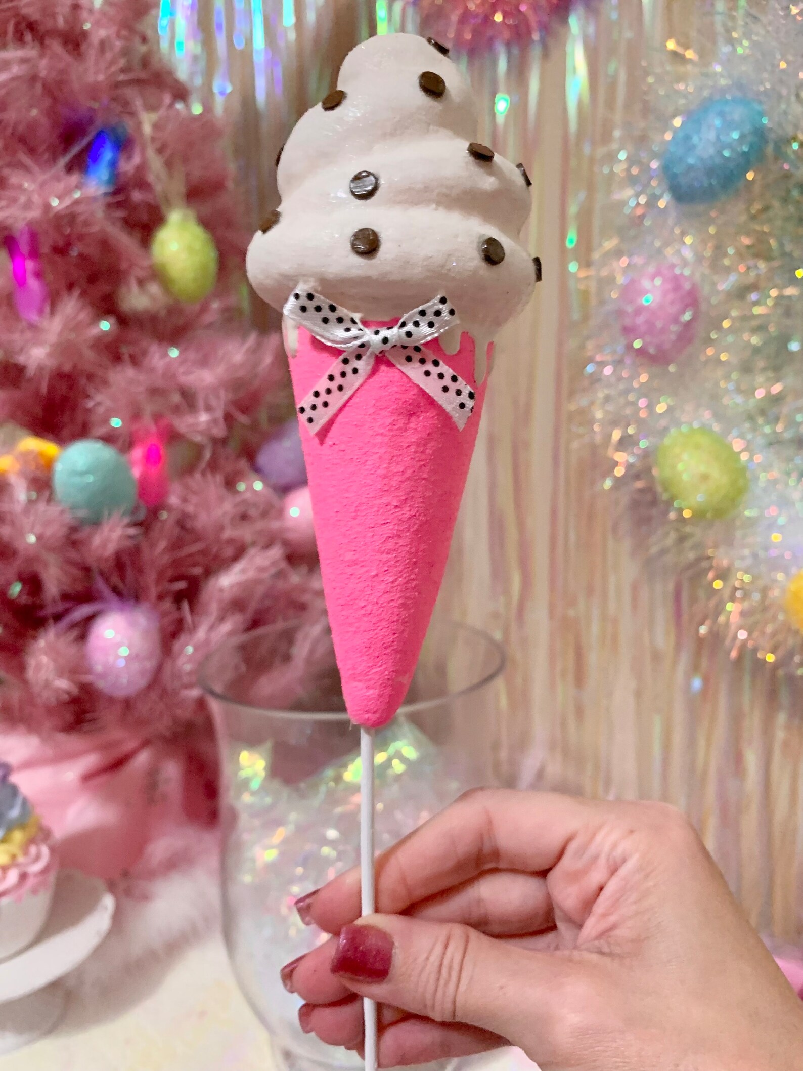 Set of 3 Fake Ice Cream Ice Cream Ornament Ice Cream Tree - Etsy