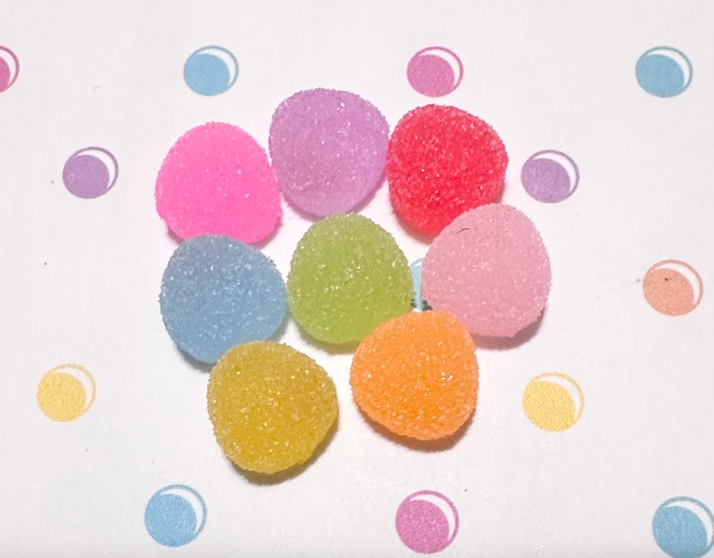 Fake Gumdrops, Gum Drop Flat Backs, Set of 24 - Etsy