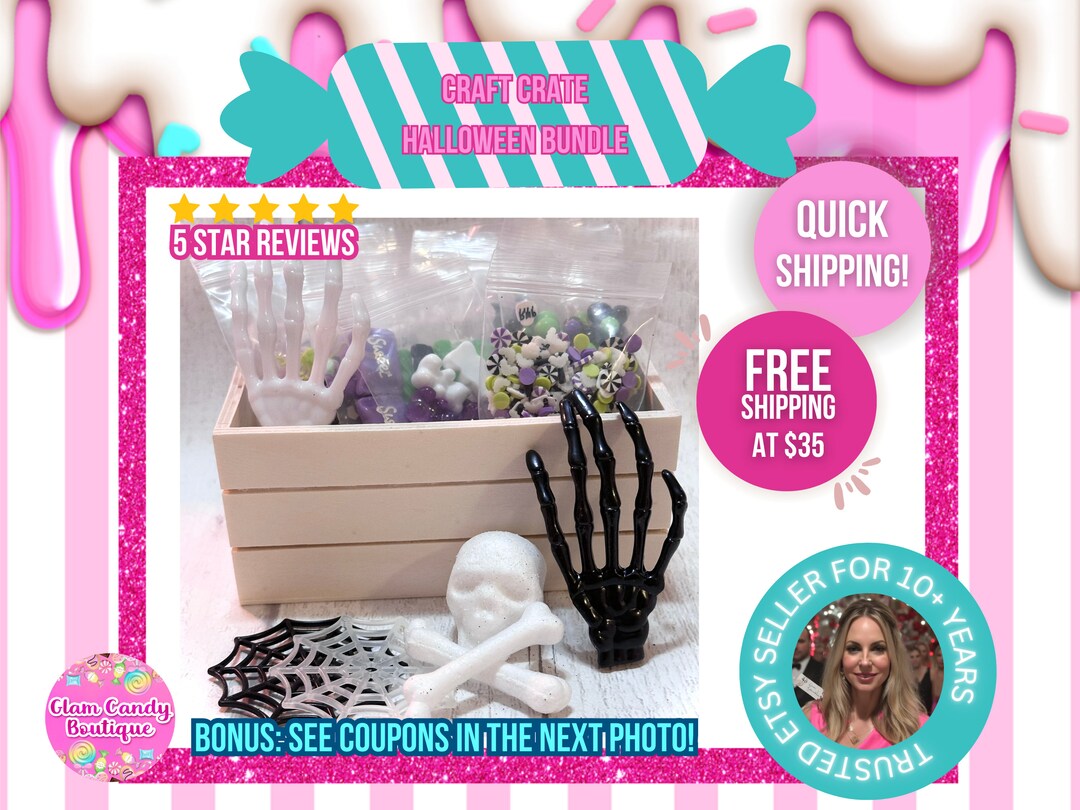 Halloween Craft Bundle, Halloween Crate, Purple and Green Halloween ...