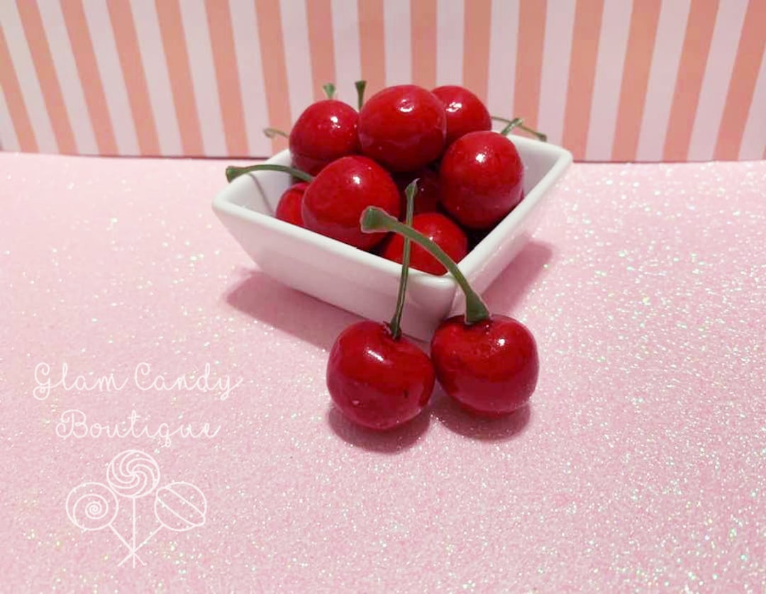 Fake Cherries, Realistic Cherries, Fake Bake Cherry, Photography Prop ...