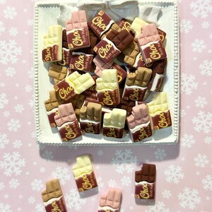 Fake Chocolate Bars, Chocolate Bar Cabochons, Candy Bar Cabochons, Set ...